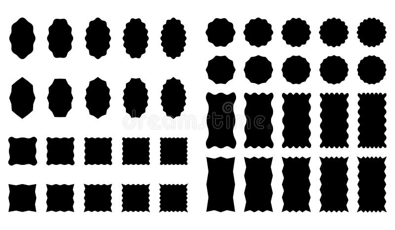 A Collection of Geometric Shapes of Round, Oval, Square and Rectangular ...