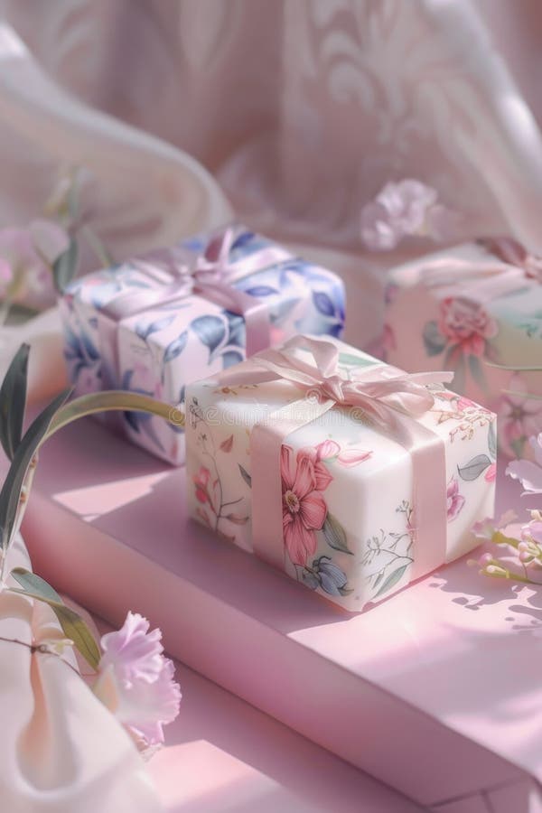 A Collection of Gift Boxes Arranged Neatly on a Table, Ready for ...