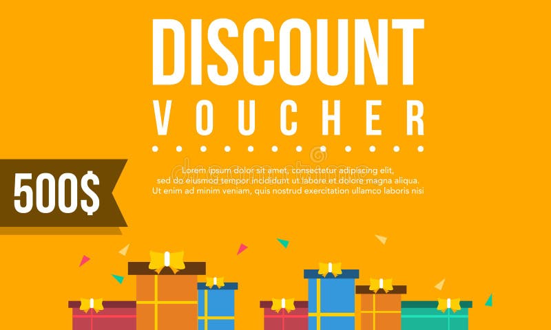 Collection Gift Vocher Style Design Stock Vector - Illustration of ...