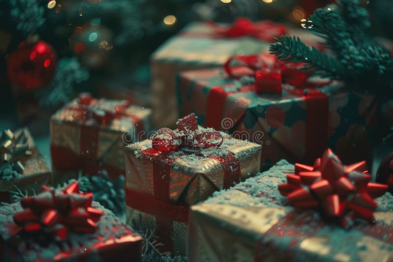 A Collection of Gifts Stacked on a Table, Waiting To Be Opened or Given ...