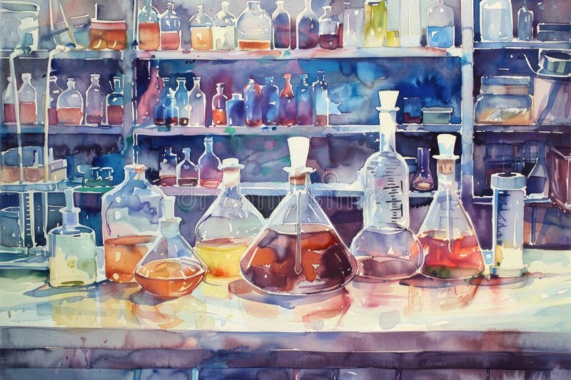 Collection of Glass Containers Arranged on a Flat Surface Stock Image ...