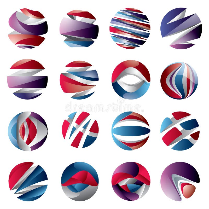 Collection of Globe Designs. Vector Illustration Decorative Design ...