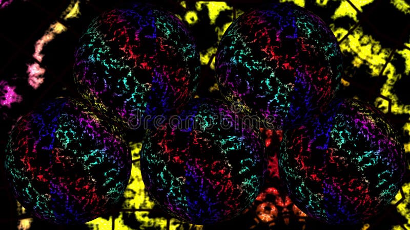 A Collection of Glowing Ball Patterns in Yellow and Blue, Creating a ...