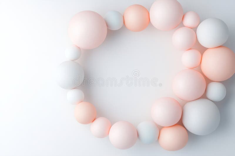 A Collection of Glowing Spheres in Soft Pastel Colors Forms a ...