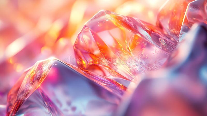 Glowing Transparent Crystals with Soft Gradient Light Stock ...