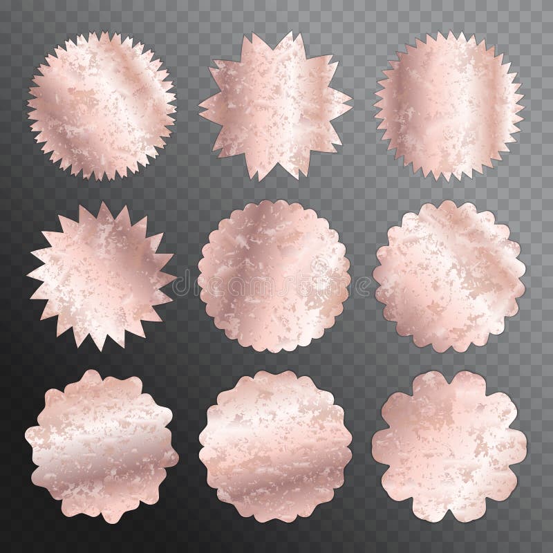 Collection of Gold Stickers Stock Vector - Illustration of gold, luxury ...