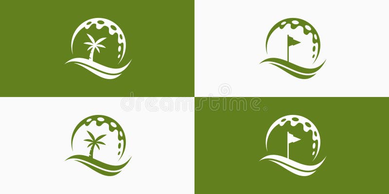 Golf Course Vector Logo Designs Stock Vector - Illustration of club ...