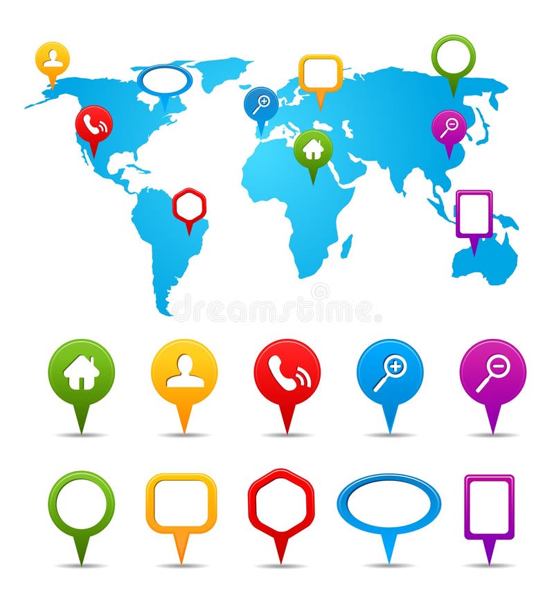 GPS Navigation Icons stock vector. Illustration of equipment - 15008319