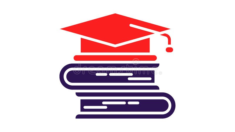 Collection Graduation Cap Icons Illustration on White Background Stock ...