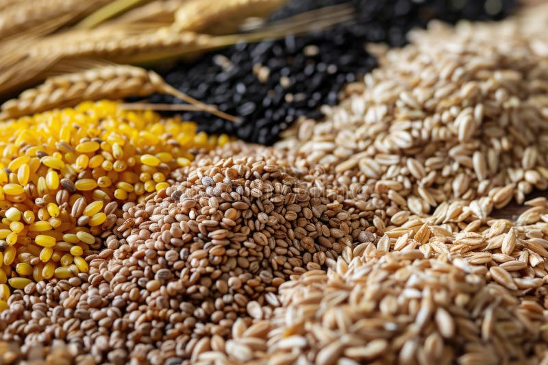 A Collection of Grains in Various Colors and Sizes. Perfect for Food ...