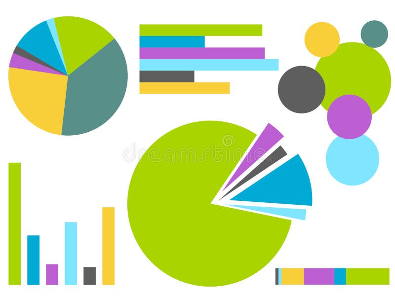 Collection Graph Chart Report Isolated Stock Vector - Illustration of ...