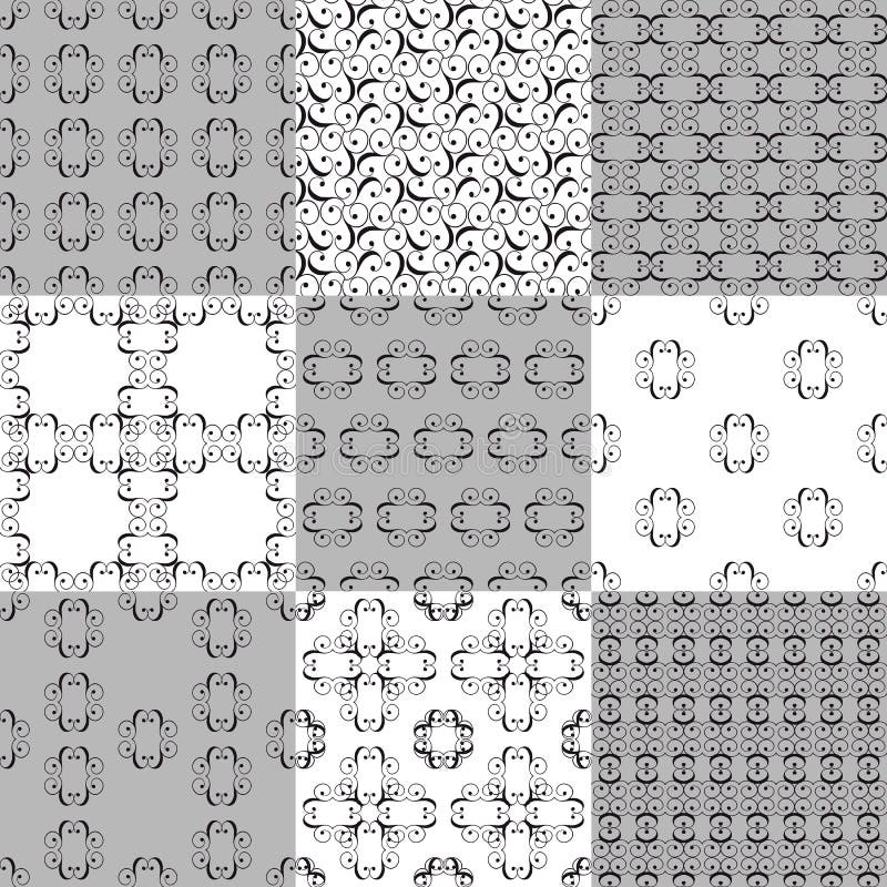 Collection of Graphical Vector Seamless Patterns Stock Vector ...