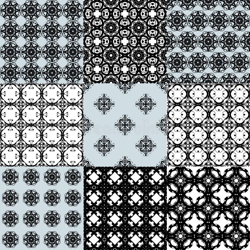 Collection of Graphical Vector Seamless Patterns Stock Vector ...