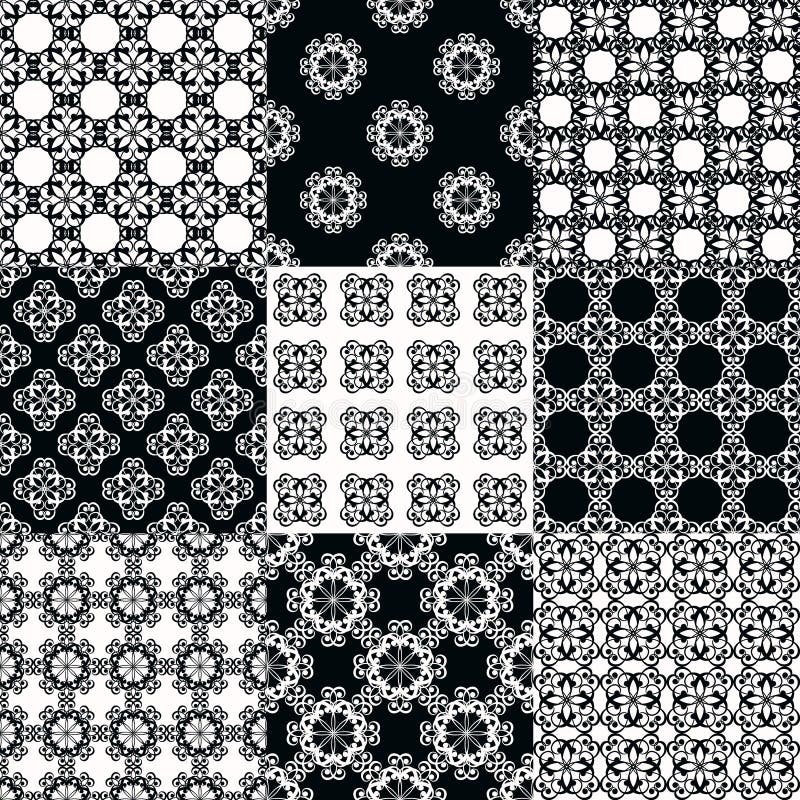 Collection of Graphical Vector Seamless Patterns Stock Vector ...
