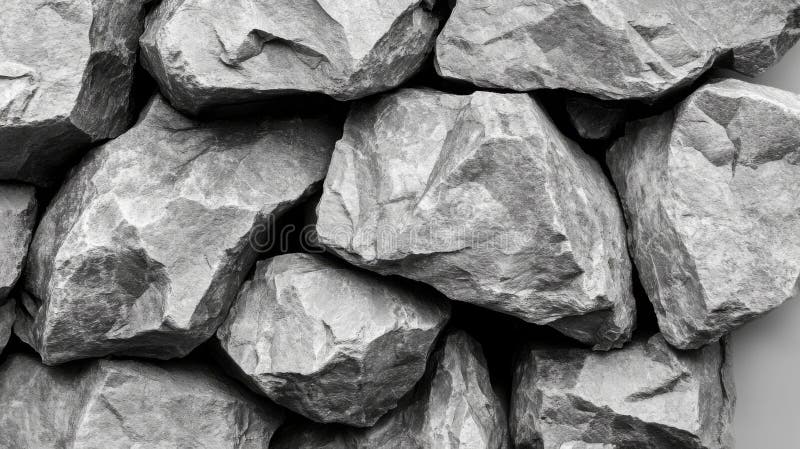 A Collection of Gray Rocks Close Up Stock Illustration - Illustration ...