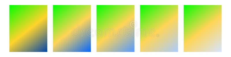 Collection of Green, Gold and Blue Gradient Backgrounds Stock Vector ...