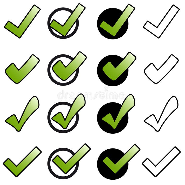 Collection of green hooks stock vector. Illustration of checked - 40888795