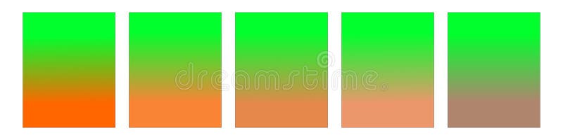 Collection of Green Light and Orange Gradient Backgrounds. Vector ...