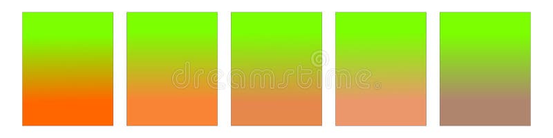Collection of Green and Orange Gradient Backgrounds. Perfect Color ...