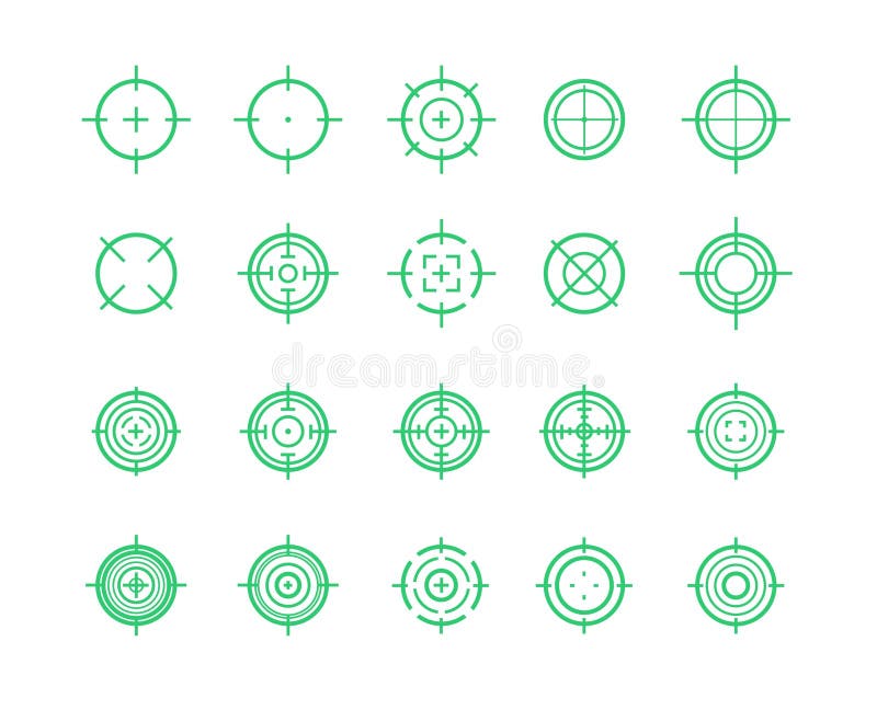Collection of Green, Sniper Scope Icon Stock Vector - Illustration of ...