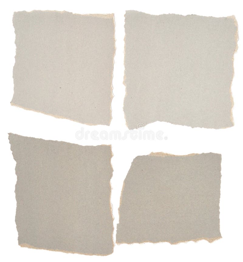 Collection of Grey Ripped Pieces of Paper Stock Image - Image of frame ...