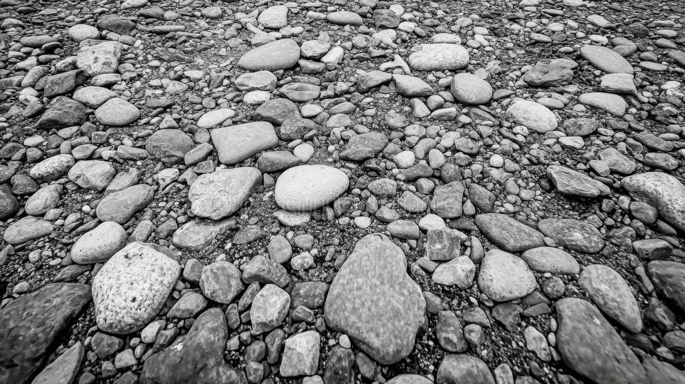 A Collection of Grey River Rocks and Pebbles Stock Illustration ...