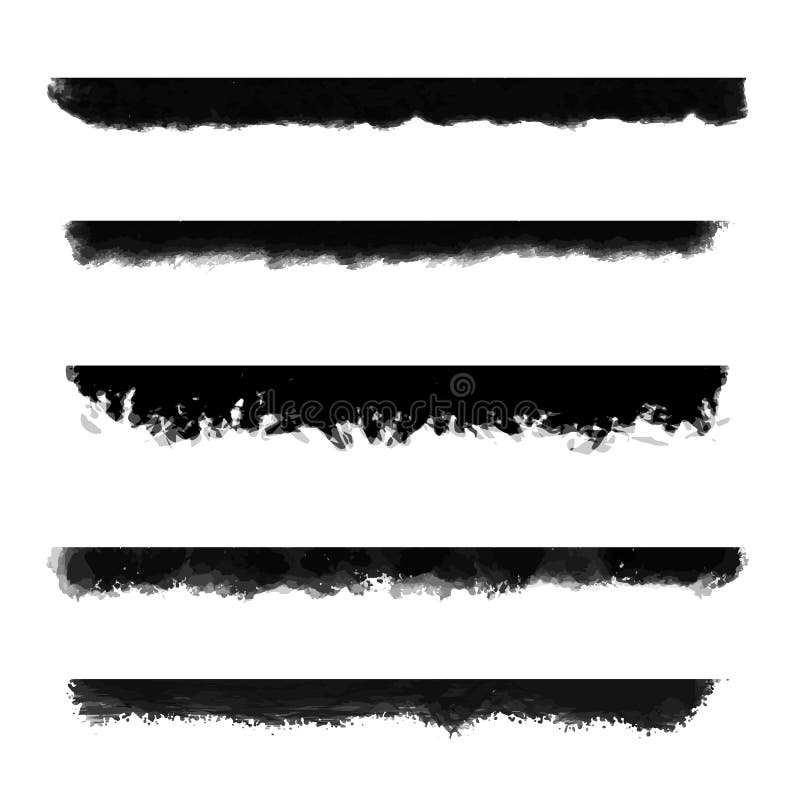 Collection of Grunge Borders Stock Vector - Illustration of splat ...