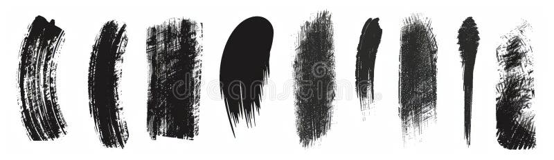 This is a Collection of Grunge Brushes Strokes. Stock Image - Image of ...