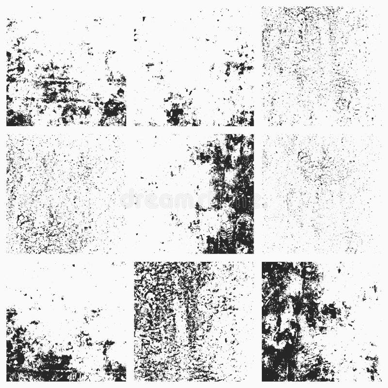 Collection of Grunge Textures. Vector. Stock Vector - Illustration of ...