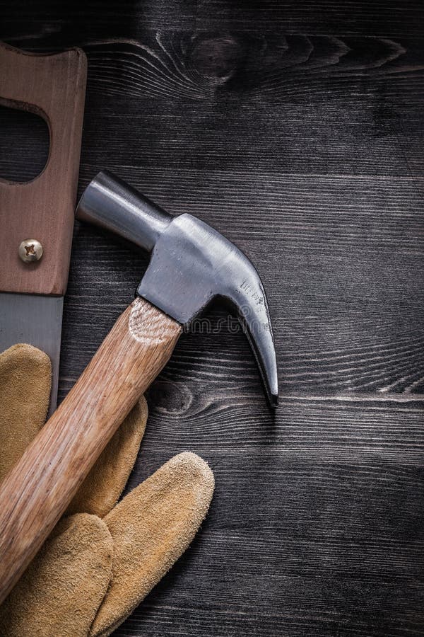 Collection of Hack-saw Claw Hammer Working Leather Stock Photo - Image ...