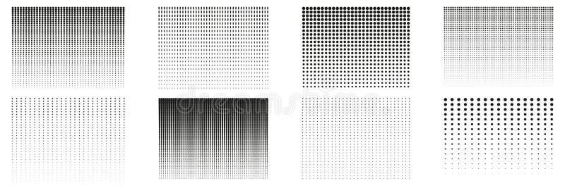 Collection of Halftone Dot Pattern Background. Monochromatic Halftone ...