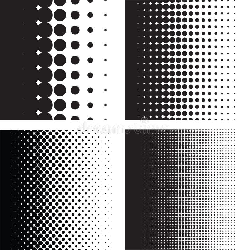 Collection of Halftone Dot Pattern Gradients in Vector Format Stock ...