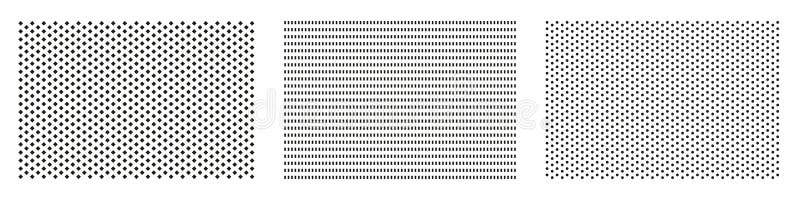 Collection of Halftone Patterns with Varying Dot Sizes. Isolated Vector ...