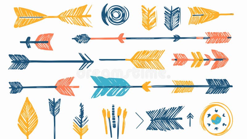 Hand-Drawn Arrows Collection Vector Illustration for Graphic Design ...