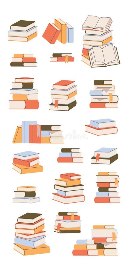 Collection Hand Drawn Book Elements for Your Design Stock Vector ...