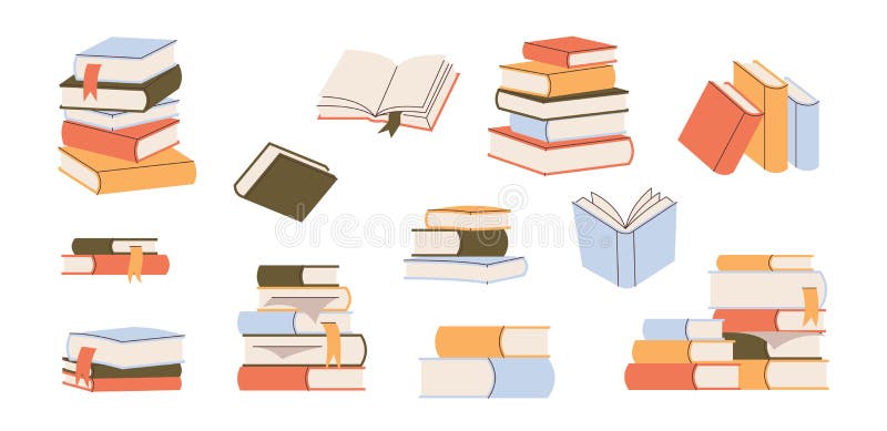 Collection Hand Drawn Book Elements for Your Design Stock Vector ...