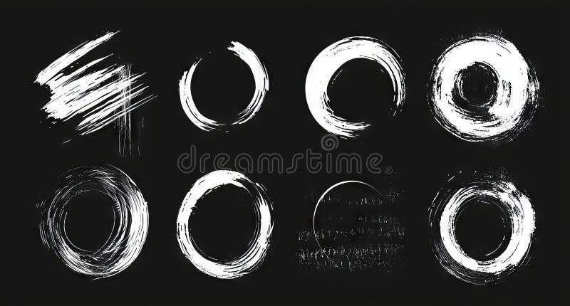 A Collection of Hand-drawn Chalk Background Doodles, Featuring Stain ...
