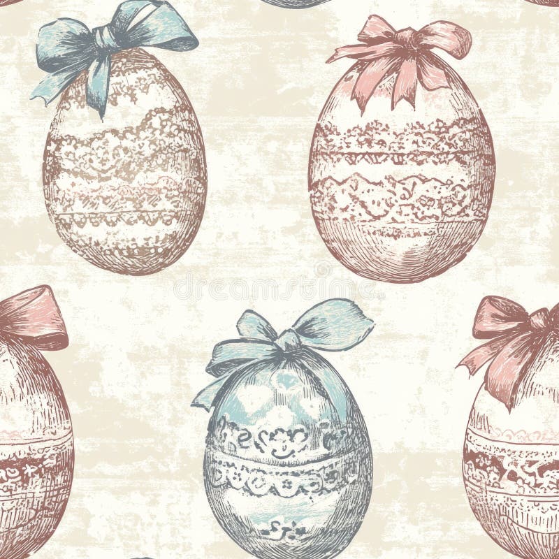 Collection Hand Drawn Easter Eggs Bows Stock Photos - Free & Royalty ...