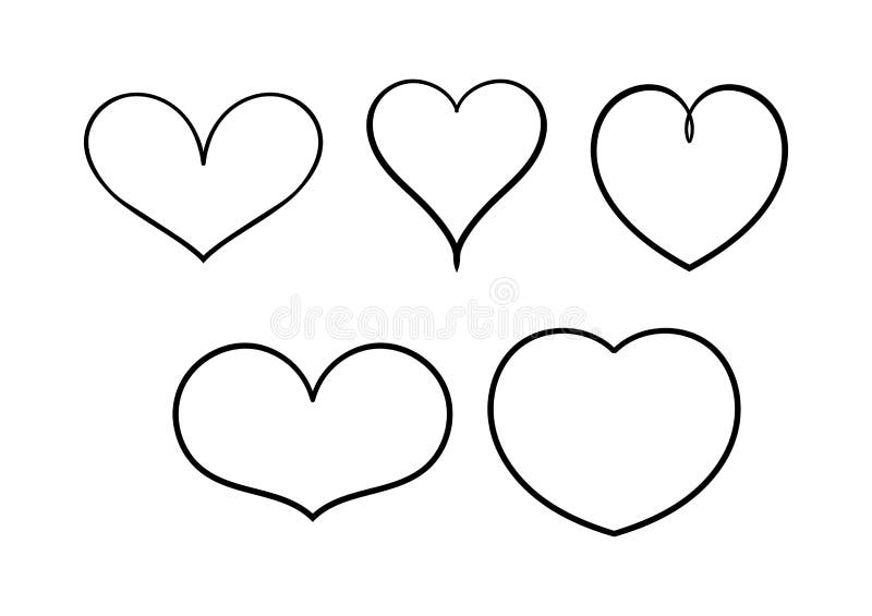 Different Heart Styles Stock Illustrations – 614 Different Heart Styles ...