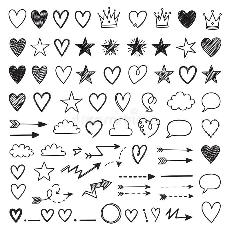Crowns Hearts Clouds Stock Illustrations – 425 Crowns Hearts Clouds ...