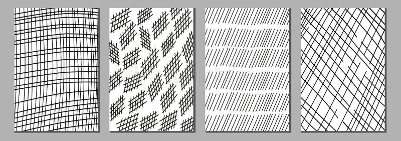 Collection of Hand Drawn Line Textures. Includes Vector Scribbles, Grid ...