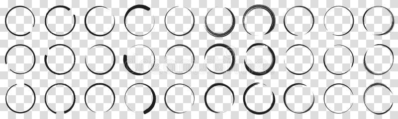 Collection Hand Drawn Round Shape. Set of Circular Frames. Sketch of ...