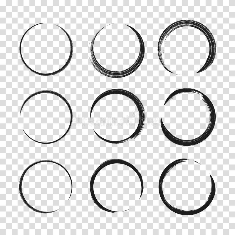 Collection Hand Drawn Round Shape. Set of Circular Frames. Sketch of ...
