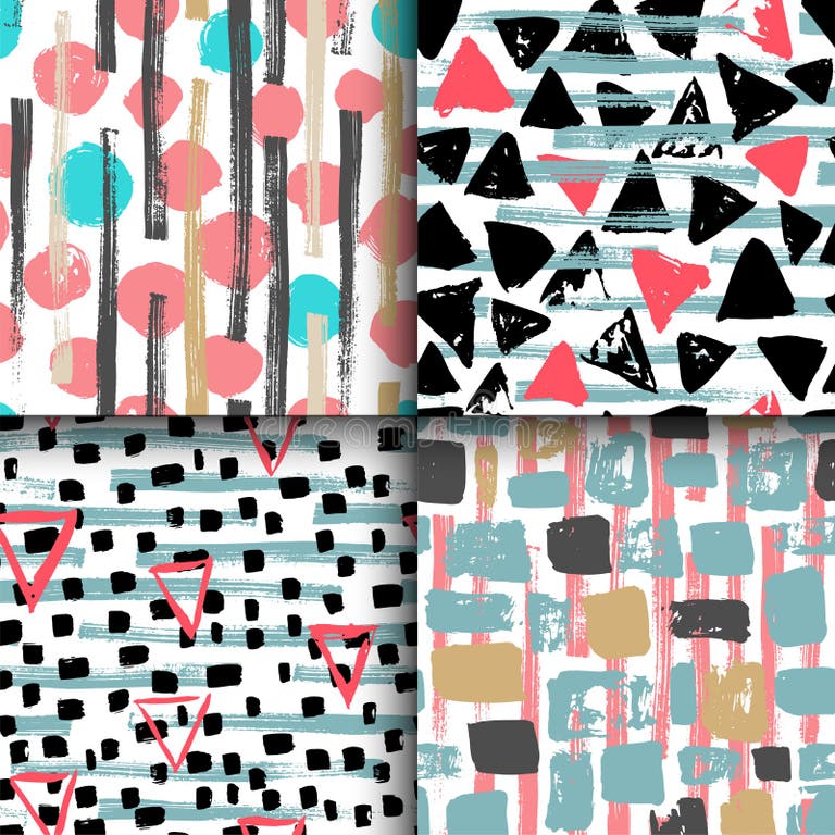 Hand Painted Geometric Patterns Stock Illustrations – 2,215 Hand ...