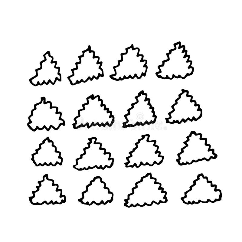 Collection Of Hand Drawn Triangles Stock Vector - Illustration of ...