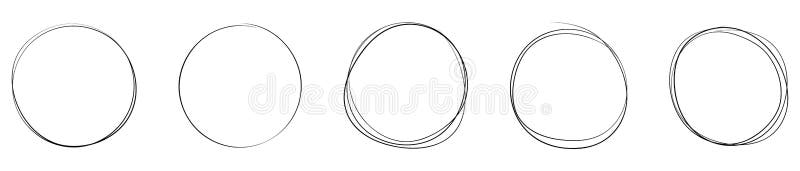 Collection of Hand Drawning Highlight Circles Stock Vector ...