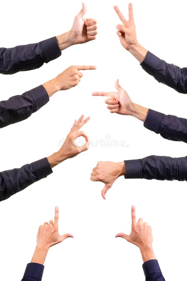 Collection Of Hand Gestures Stock Photo - Image of variation ...