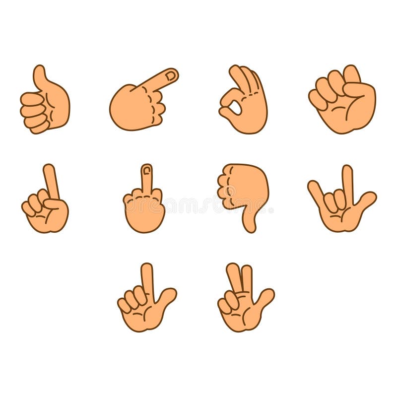 Hand icon set stock vector. Illustration of flat, icon - 276273957
