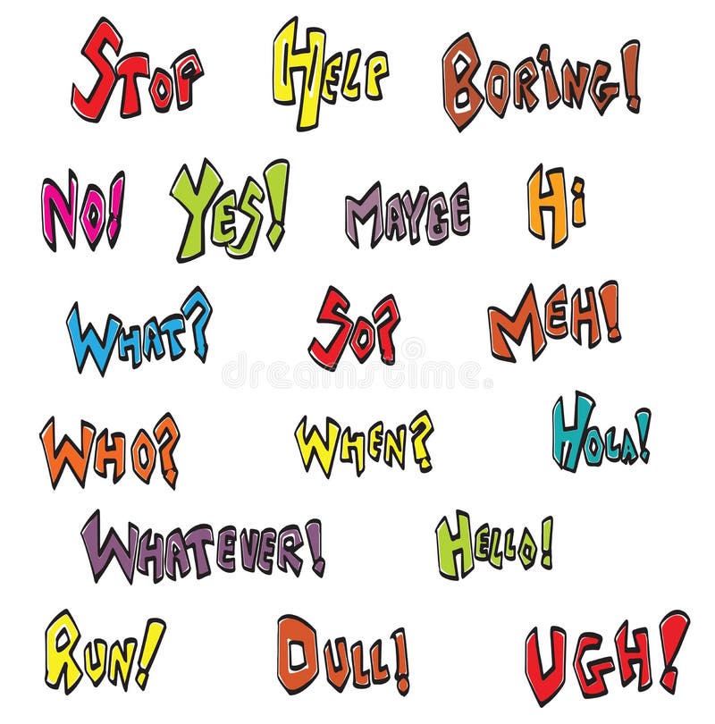 Collection of Hand Written Vector Words Stock Illustration ...