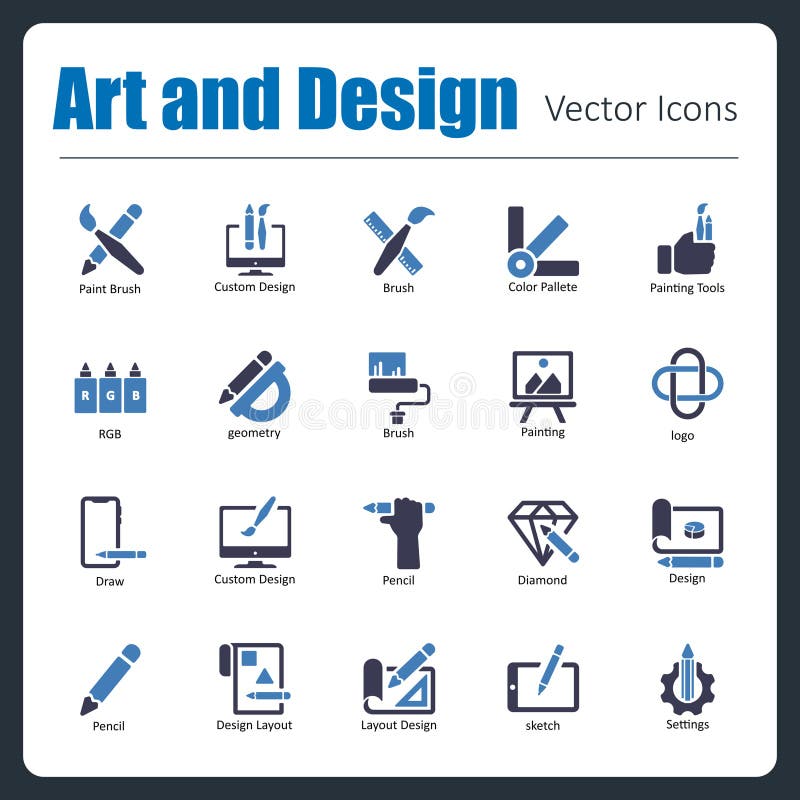 Art and Design stock vector. Illustration of pallete - 264873413
